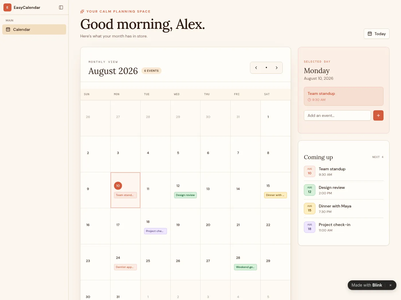 EasyCalendar