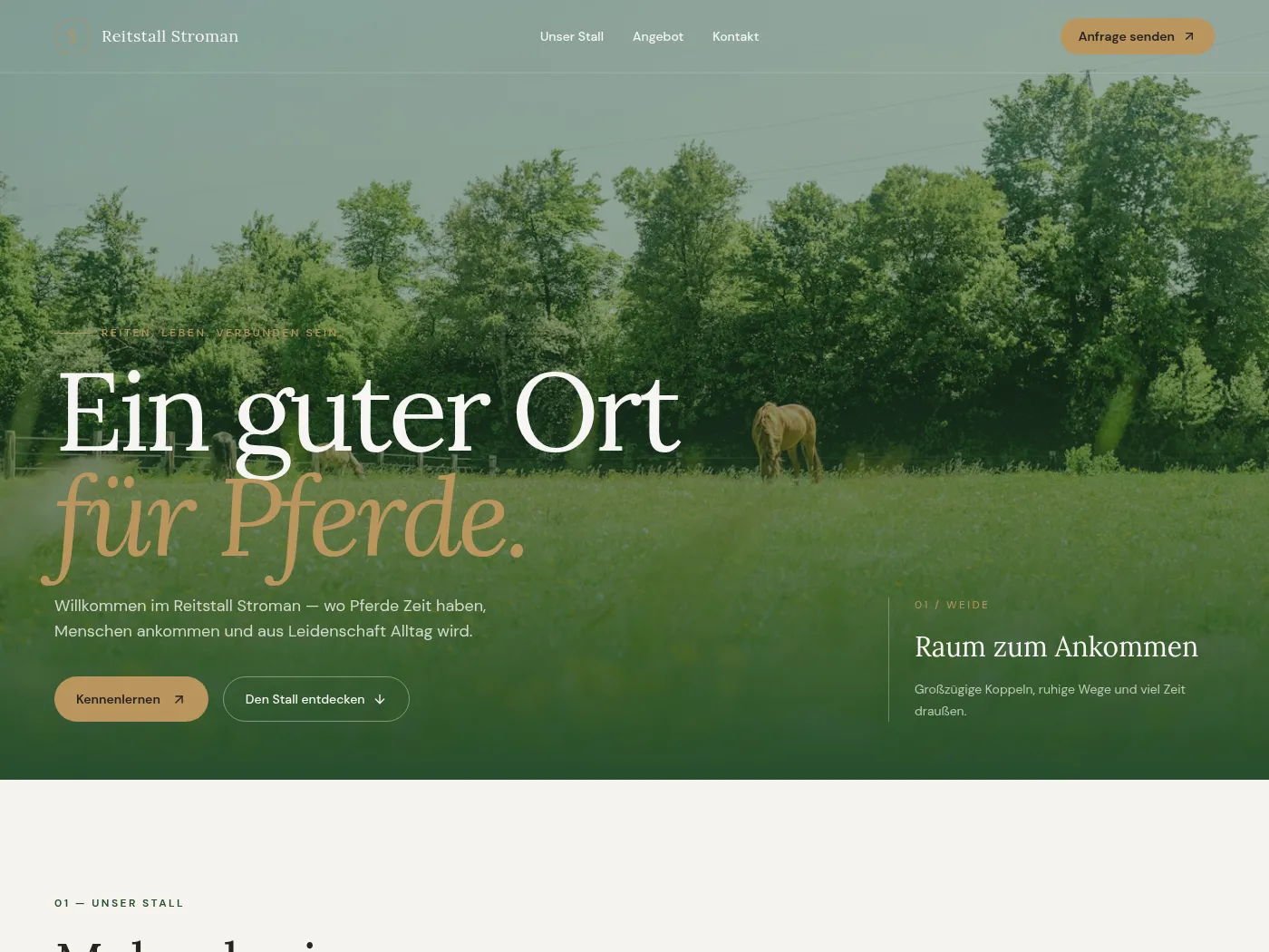 Stroman Reitstall Homepage