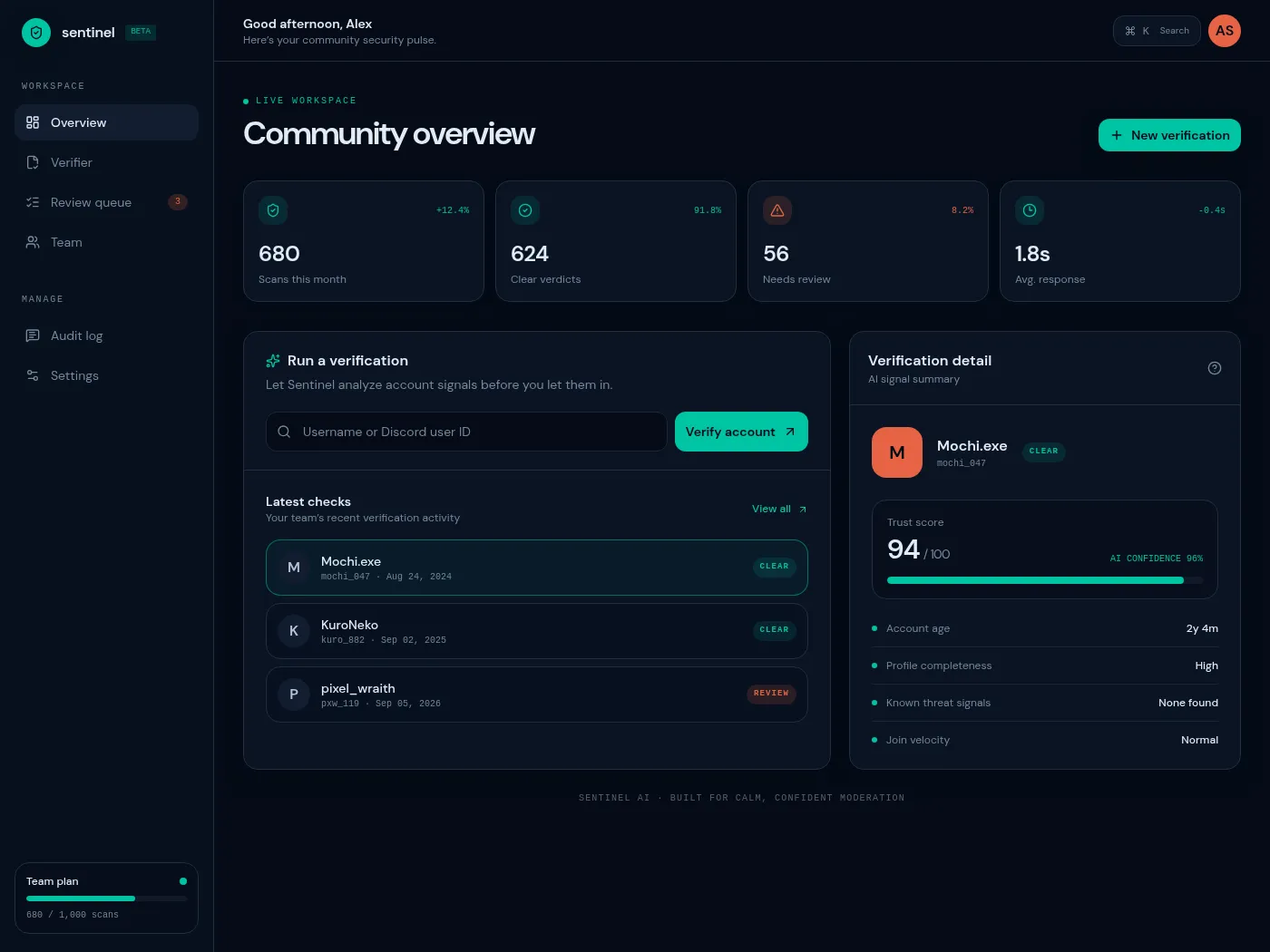 AI Discord Verifier
