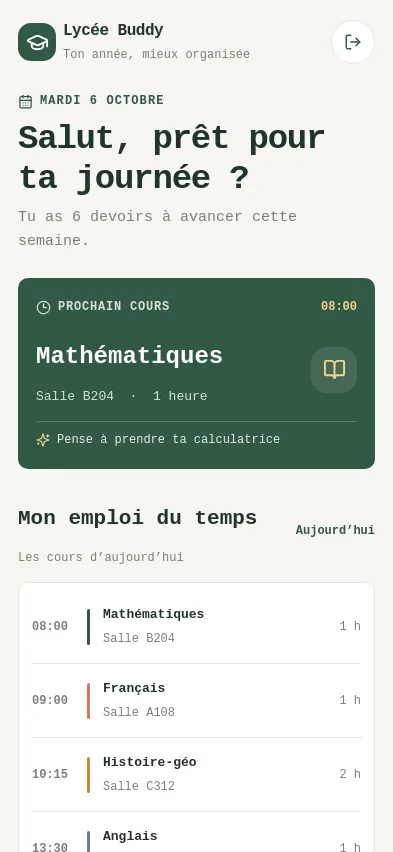 Lycée Buddy App
