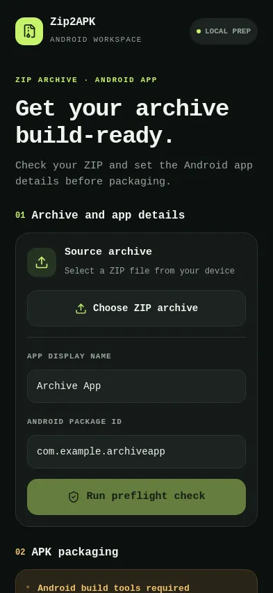 Zip2APK Converter