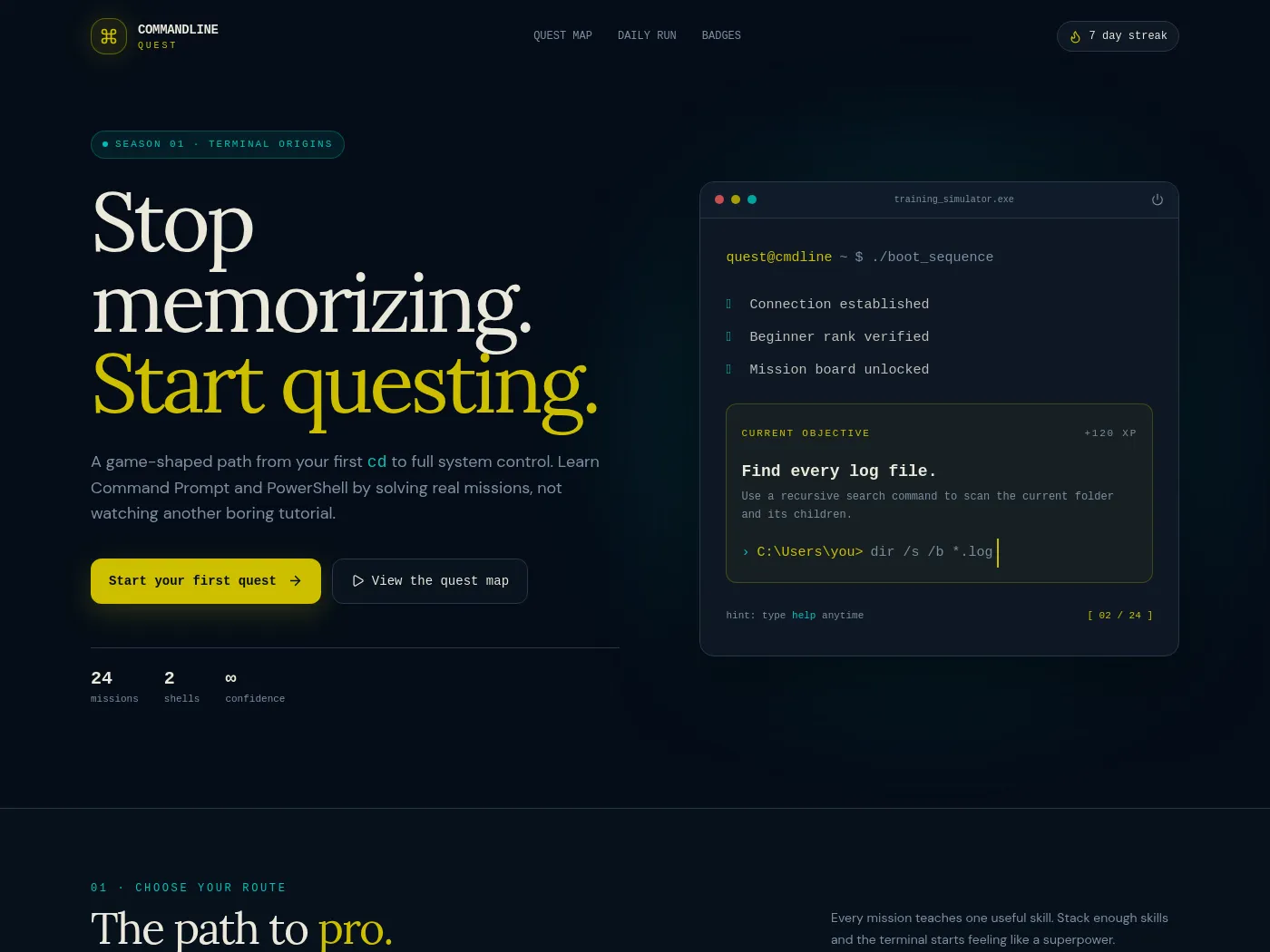 CommandLine Quest