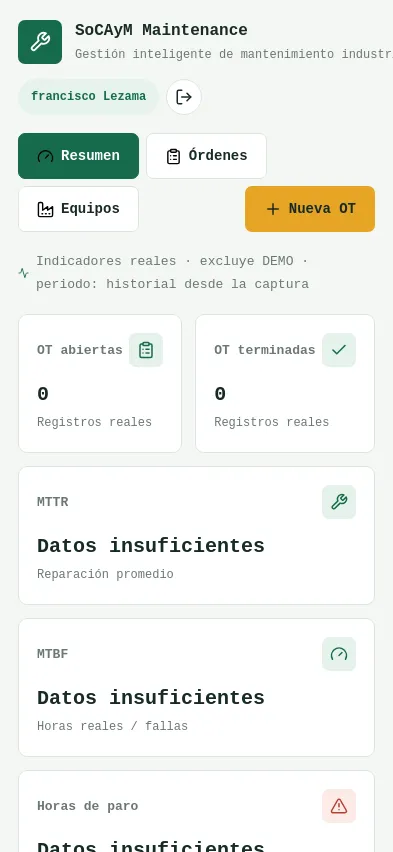 SoCAyM Maintenance Mobile