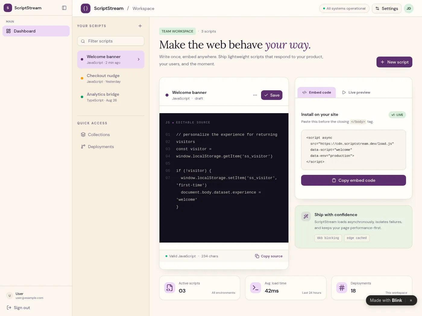 ScriptStream Utility