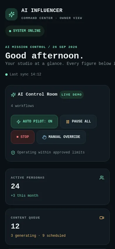 AI Influencer Command Center