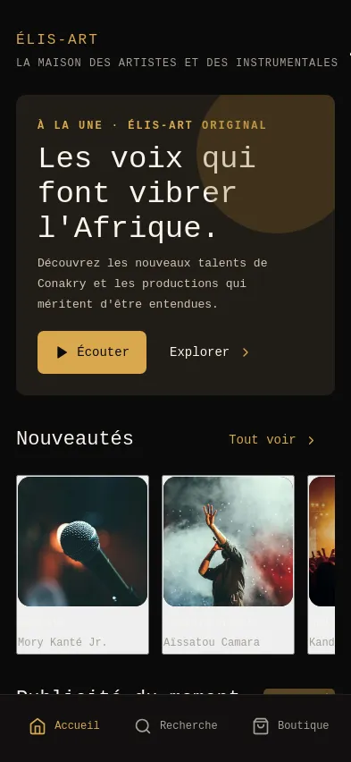 Élis-Art Mobile Platform