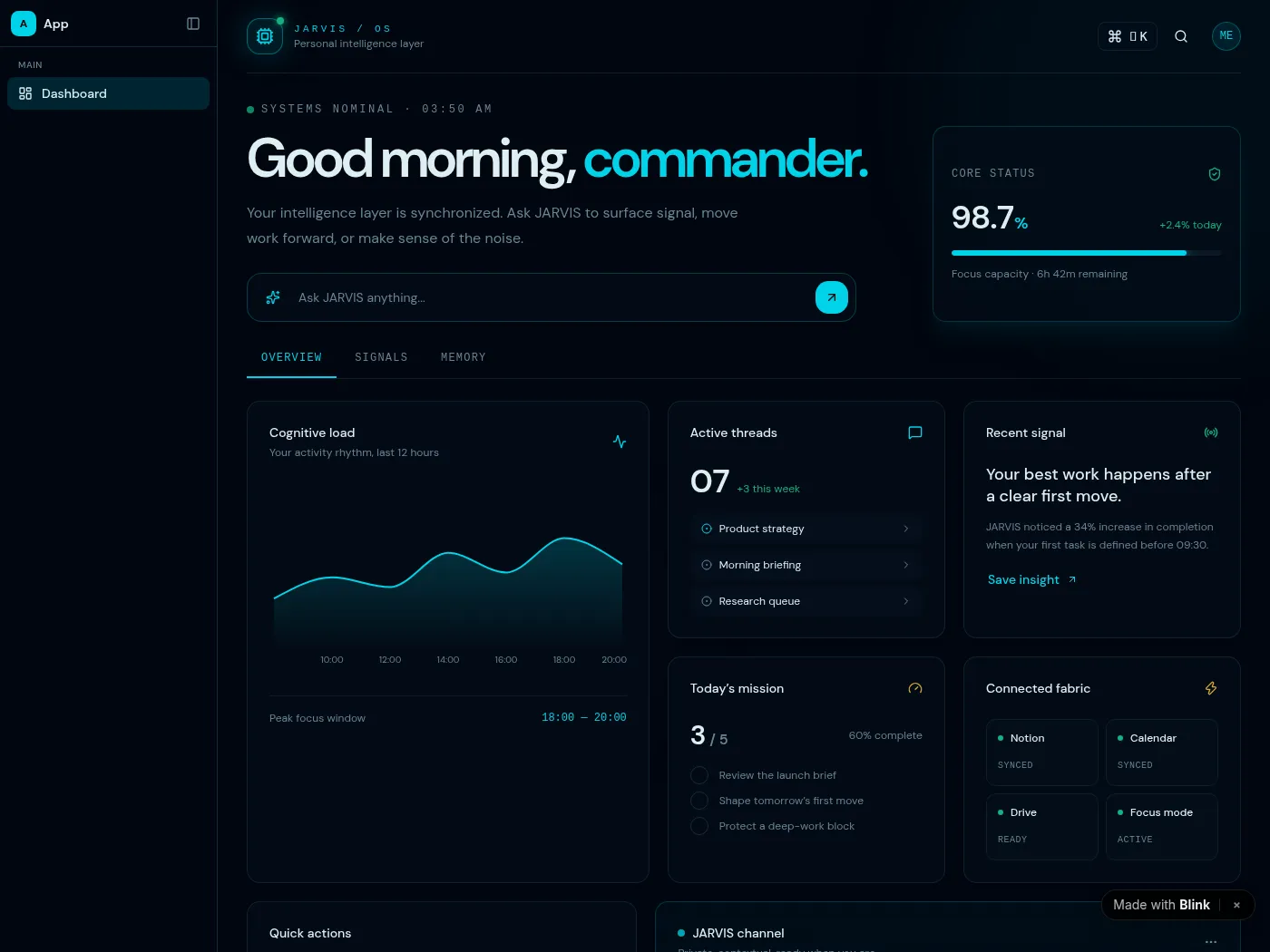 Jarvis AI Dashboard