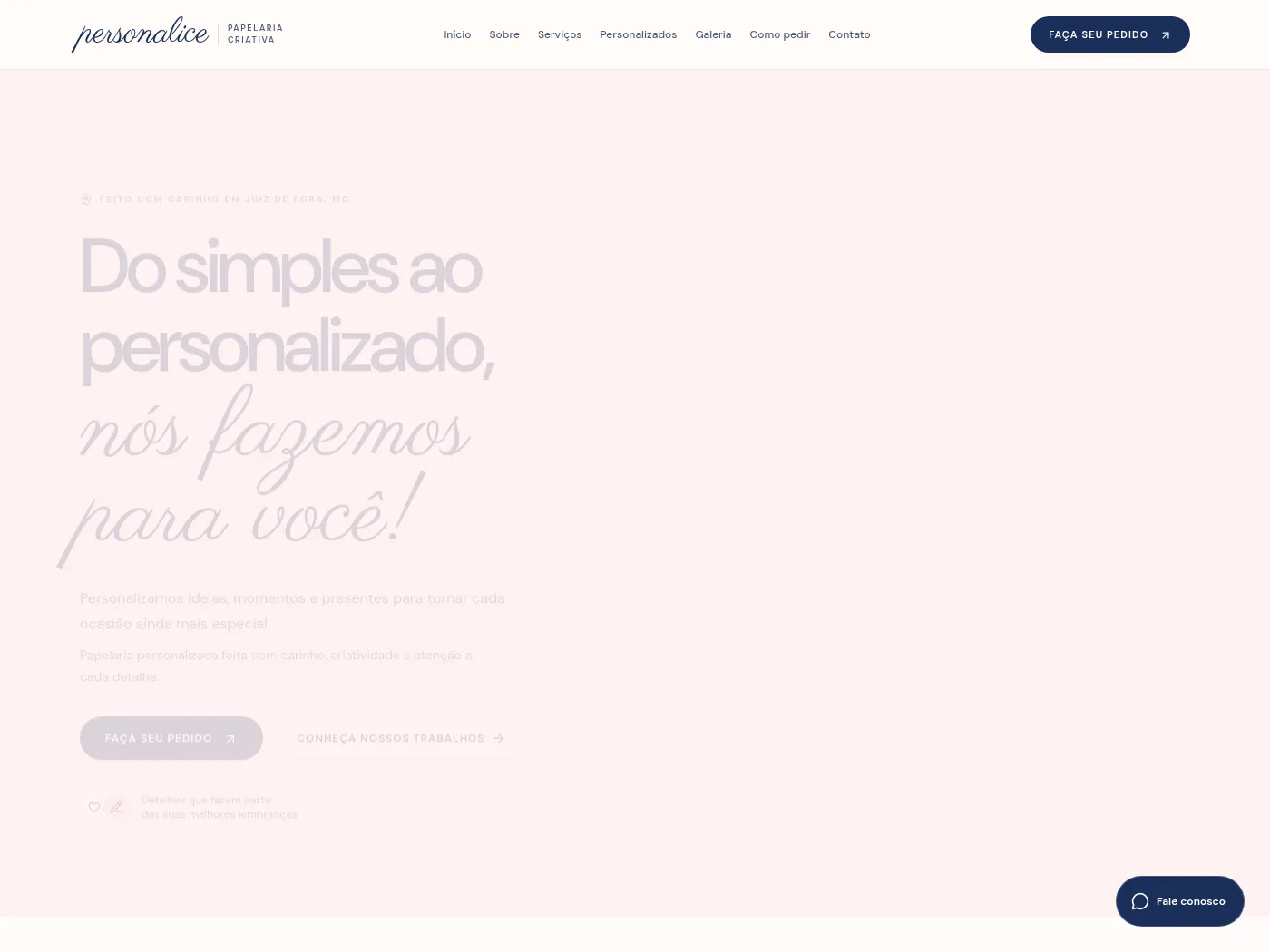 Personalice Landing Page