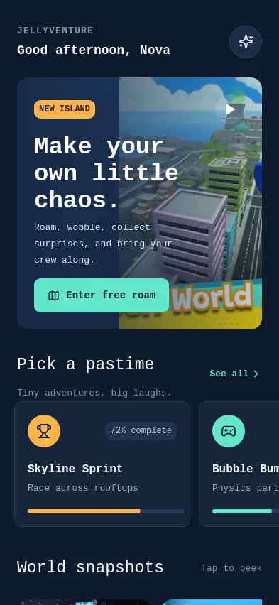 JellyVenture Game App