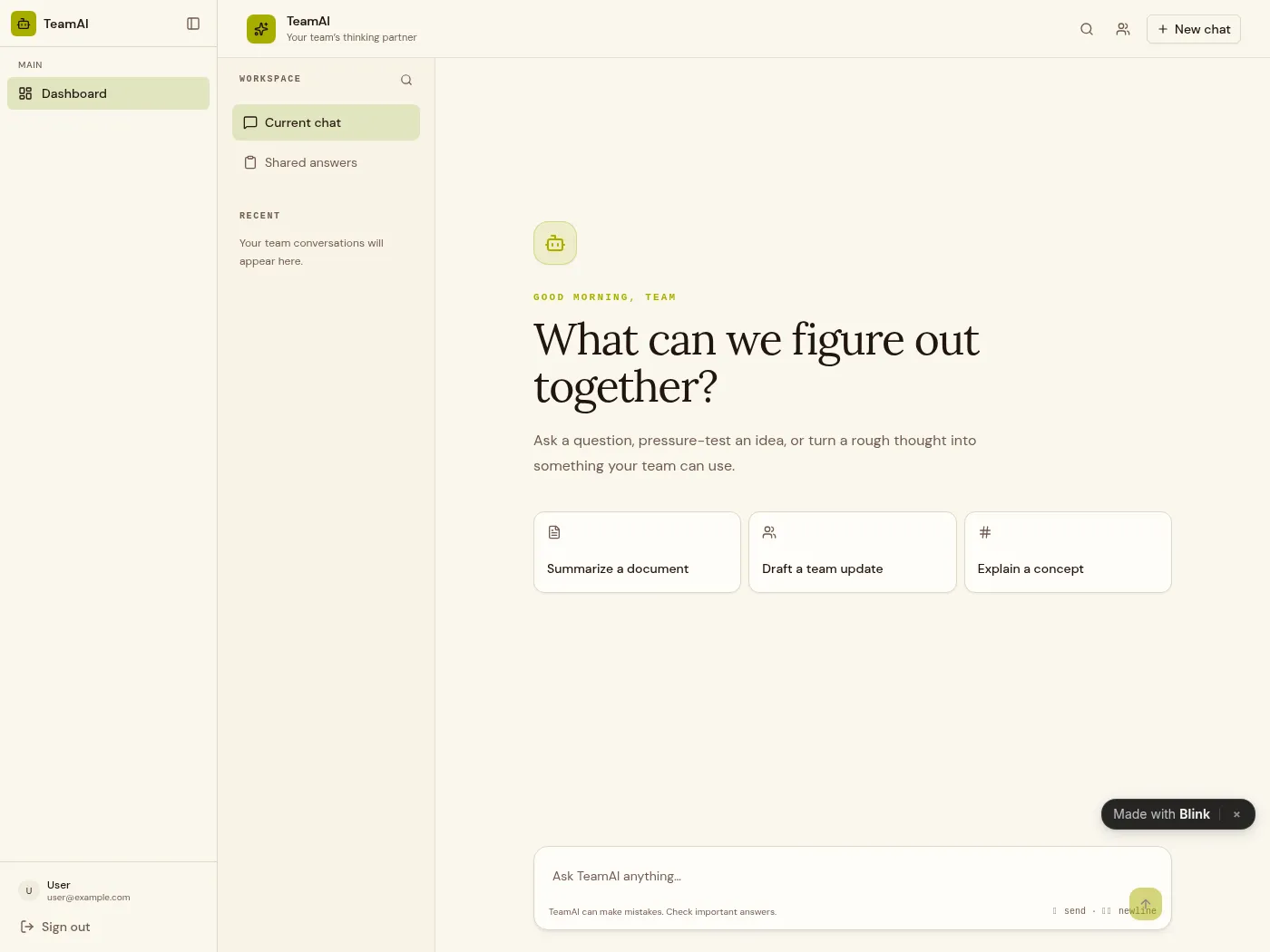 TeamAI Chatbot