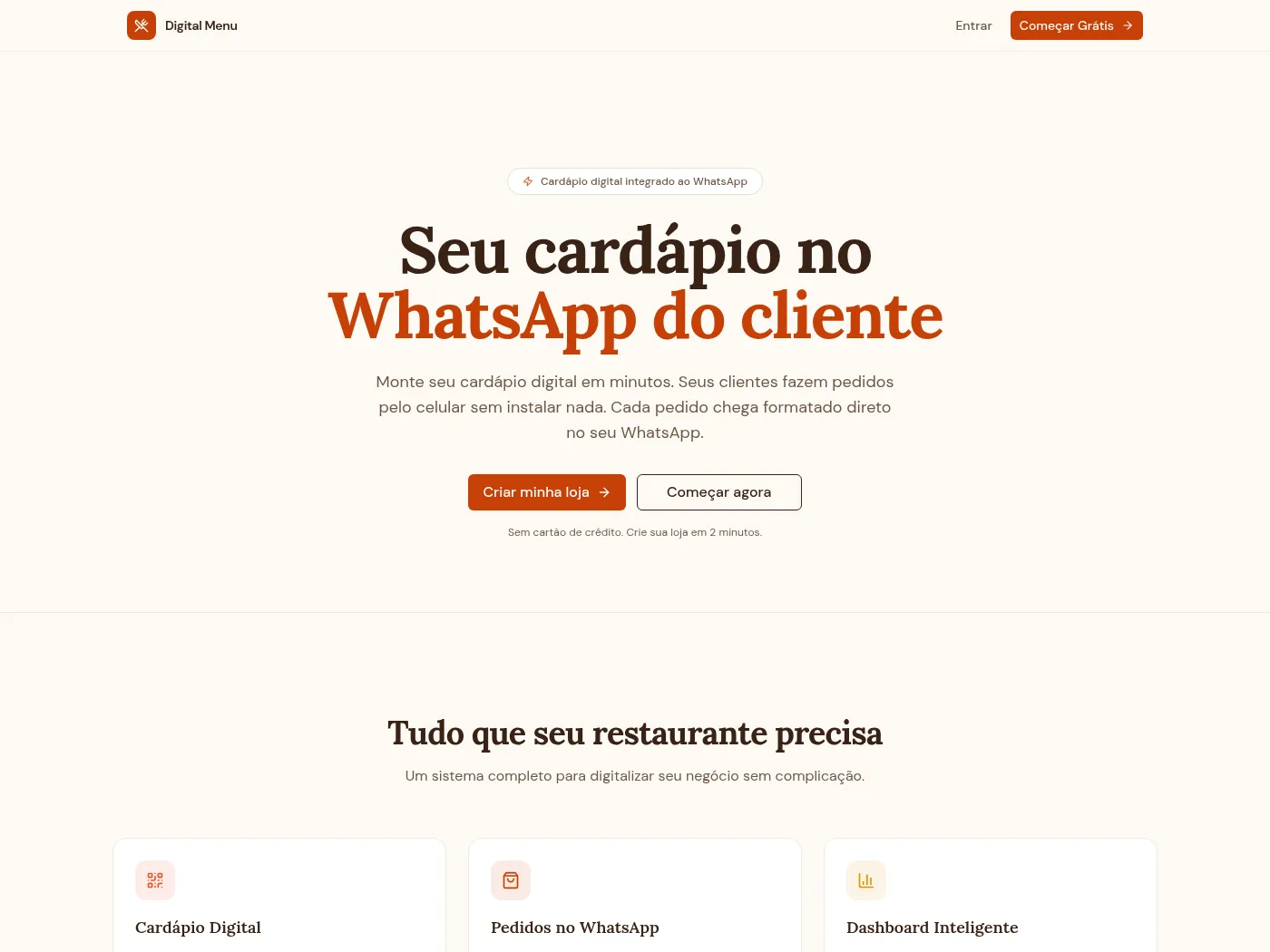 Digital Menu SaaS