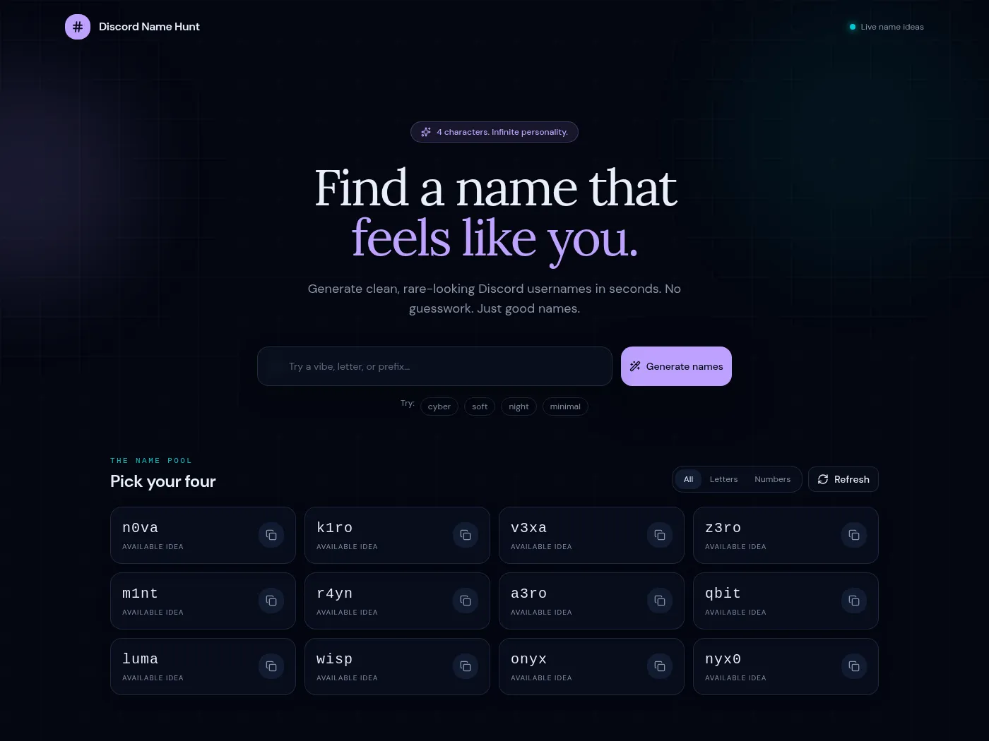 Discord Name Hunt