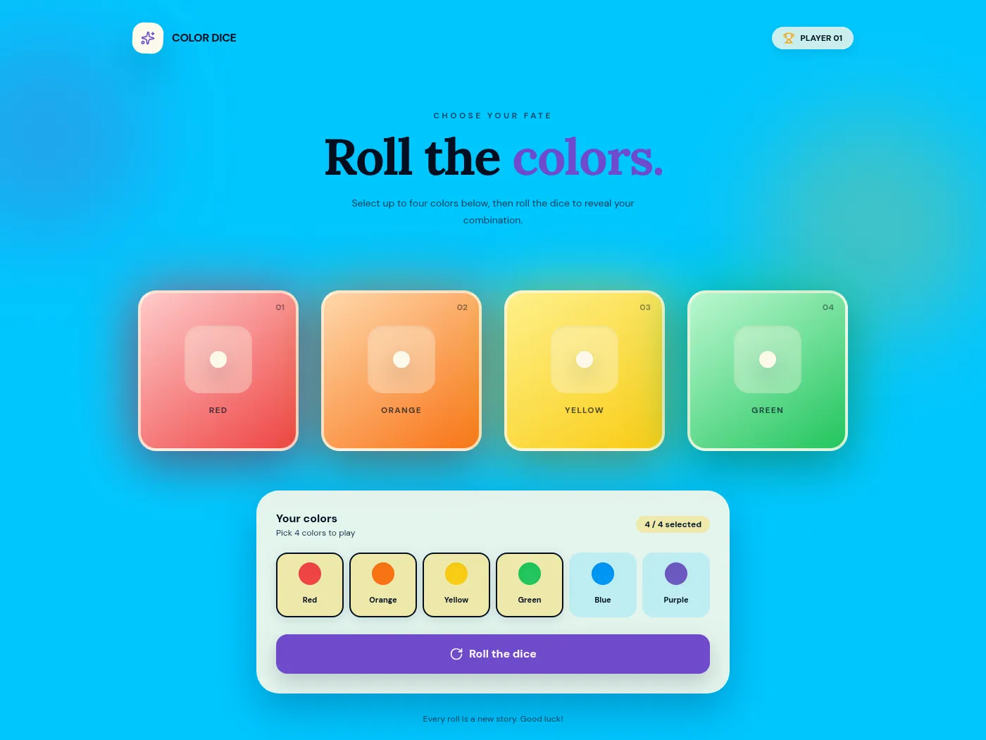 Color Dice Roller