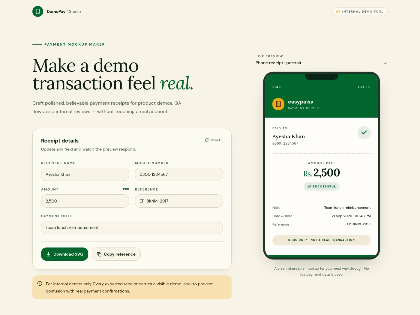 Easypaisa Mockup Maker
