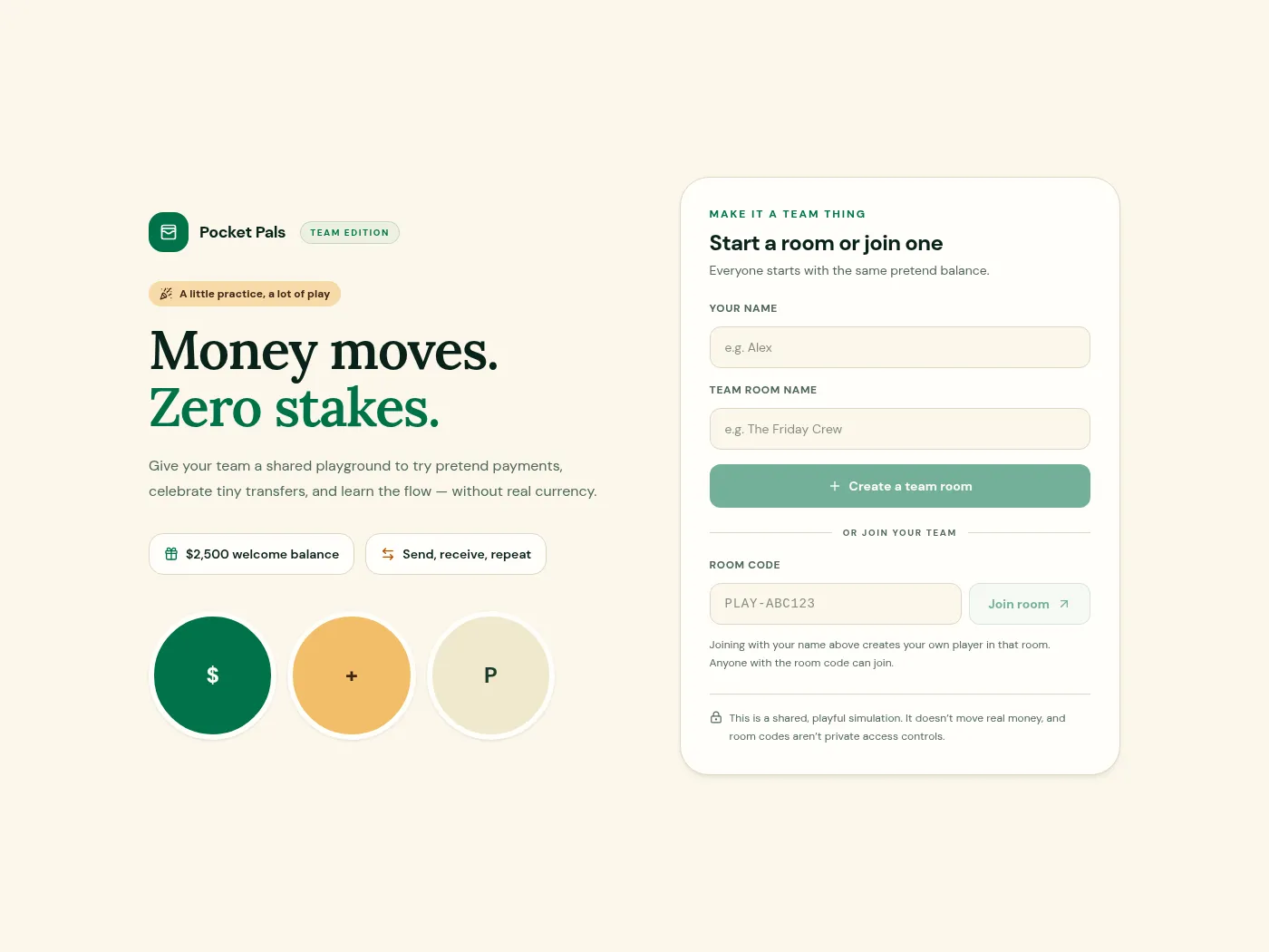 Virtual Money Playground