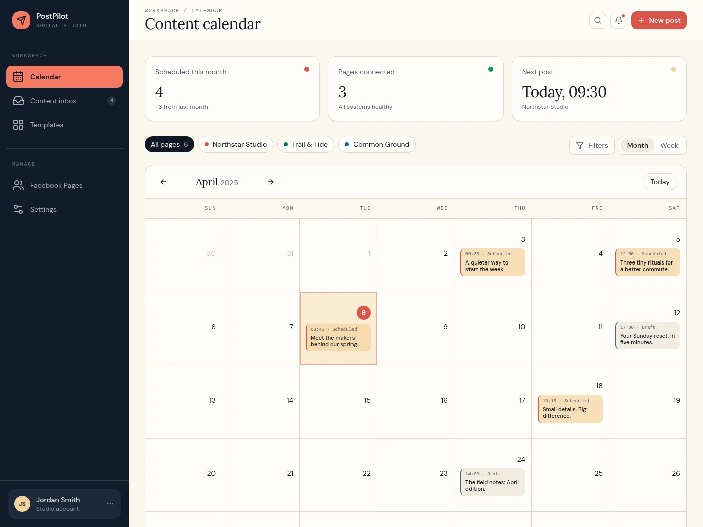 AI Facebook Post Scheduler