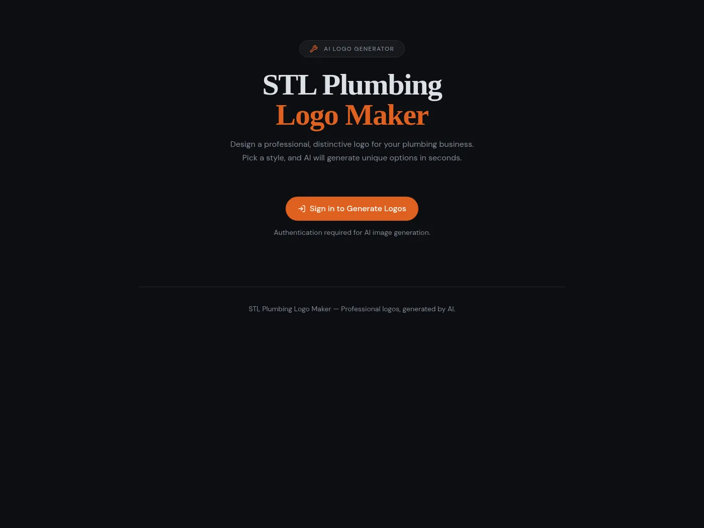 STL Plumbing Logo Maker