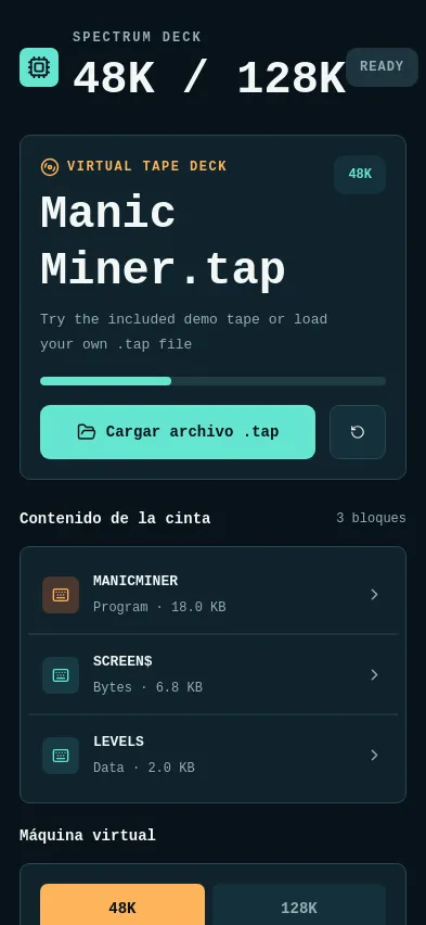 Spectrum Emulator Mobile