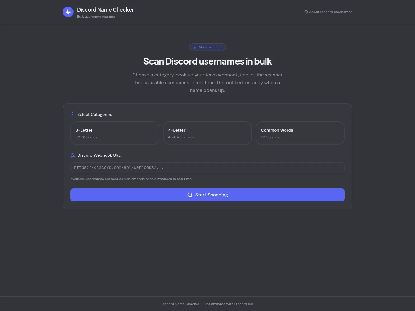 Discord Name Checker