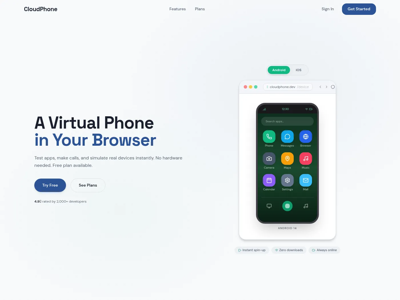 CloudPhone Instant Device