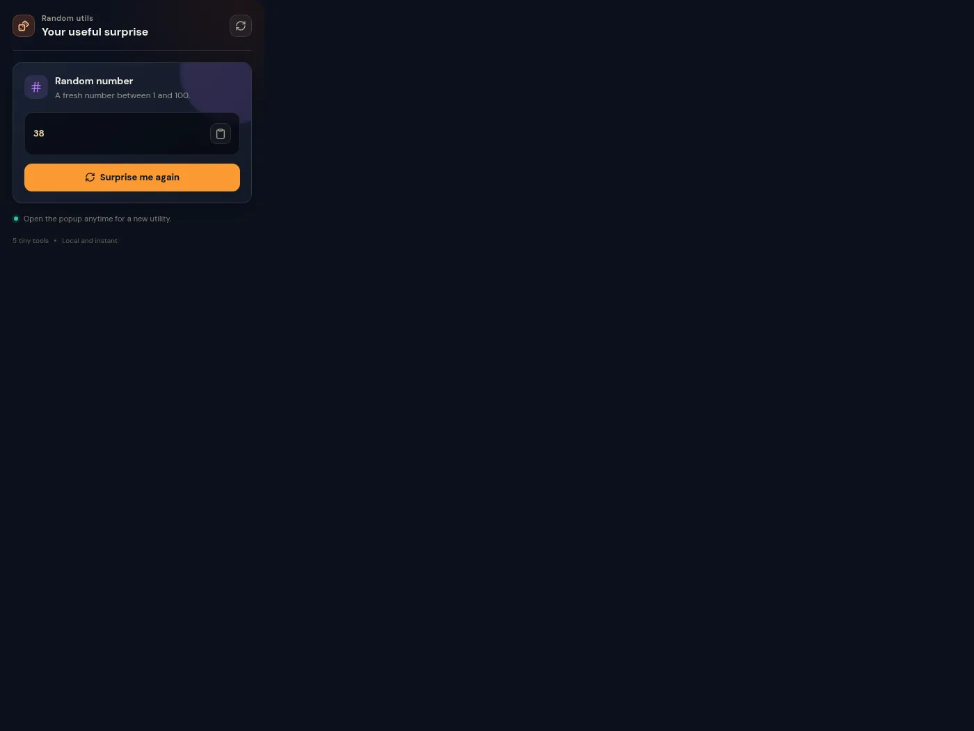 Random Utils Extension