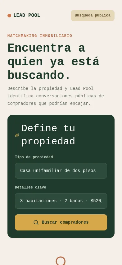 Lead Pool Finder