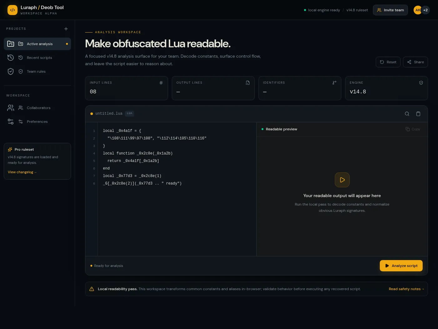 Luraph Lua Deob Tool