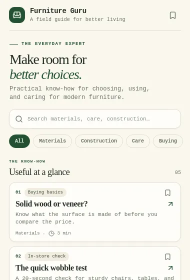 Furniture Guru Extension