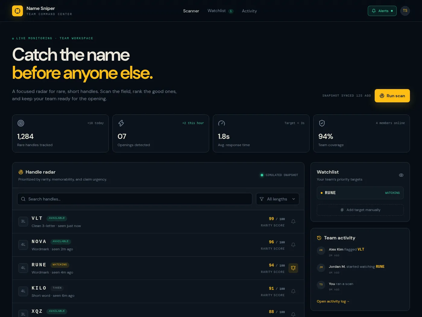 Epic Name Sniper