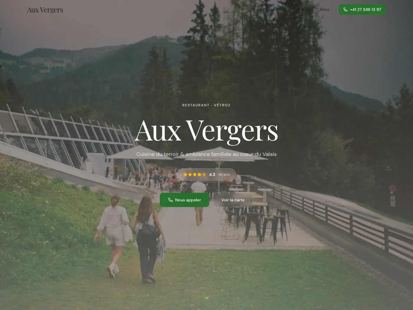 Aux Vergers Restaurant Site