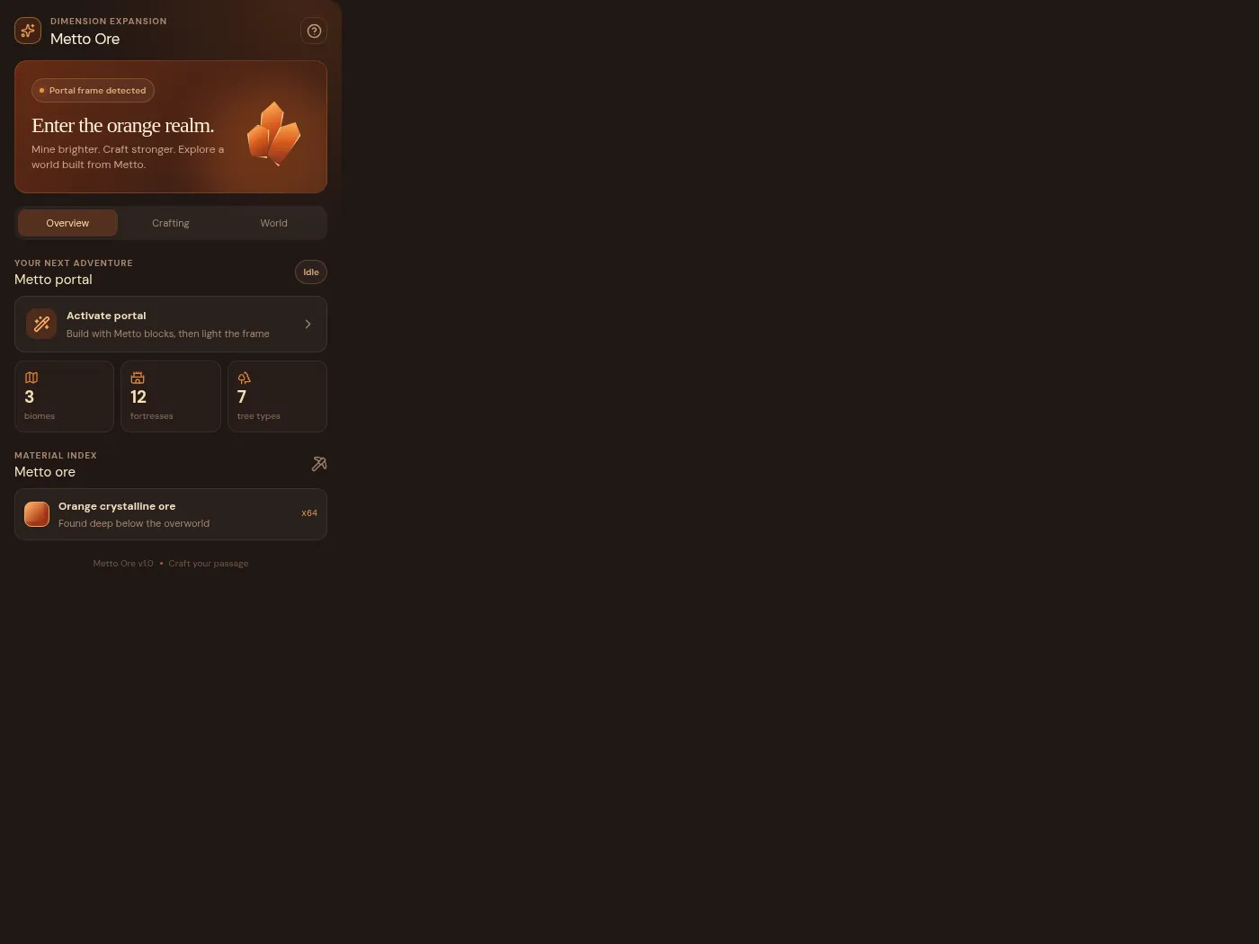Metto Ore Portal Mod