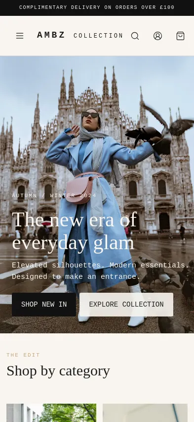 AMBZ Fashion Commerce Concept