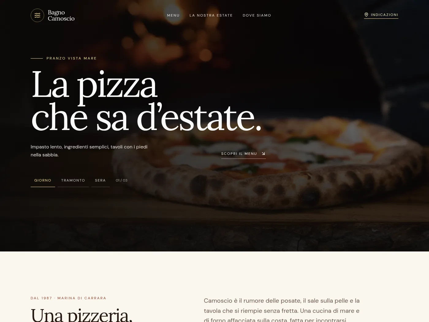 Pizzeria Bagno Camoscio Web