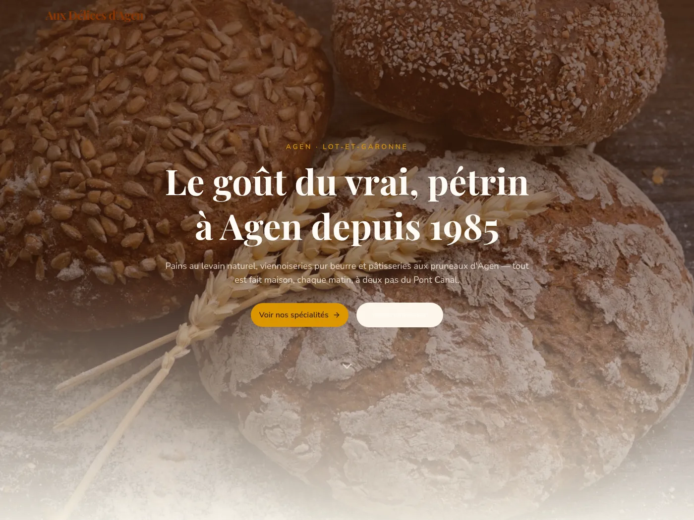 Aux Délices d'Agen Site