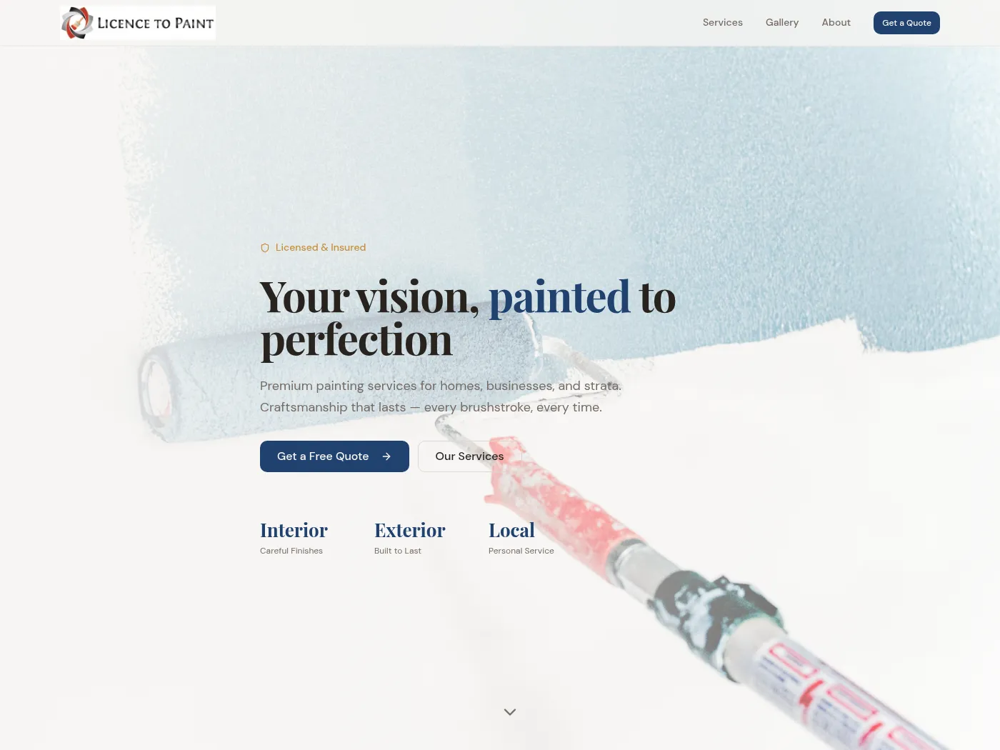 Licence to Paint Site