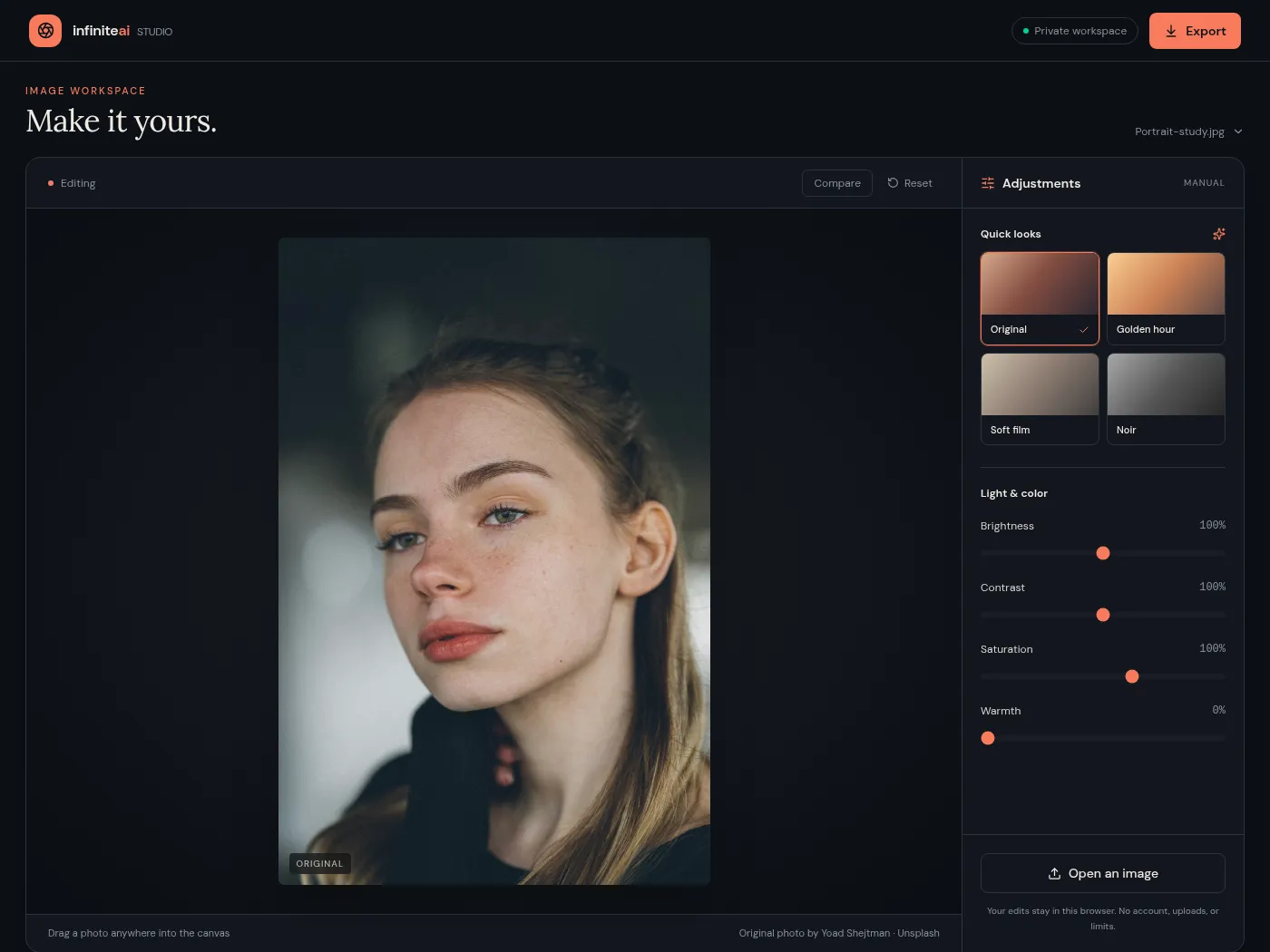 InfiniteAI Image Studio