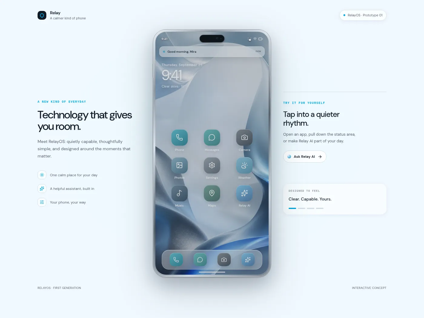 RelayOS Phone Prototype