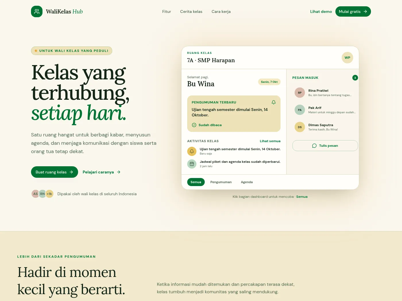 WaliKelas Hub