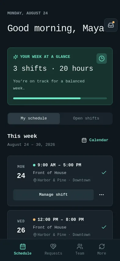 Shiftly Scheduler