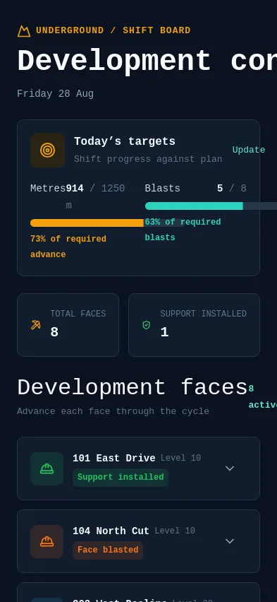 Underground Dev Tracker
