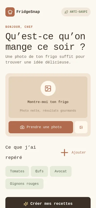 FridgeSnap Recipes