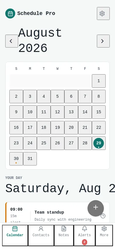 Schedule Pro Mobile
