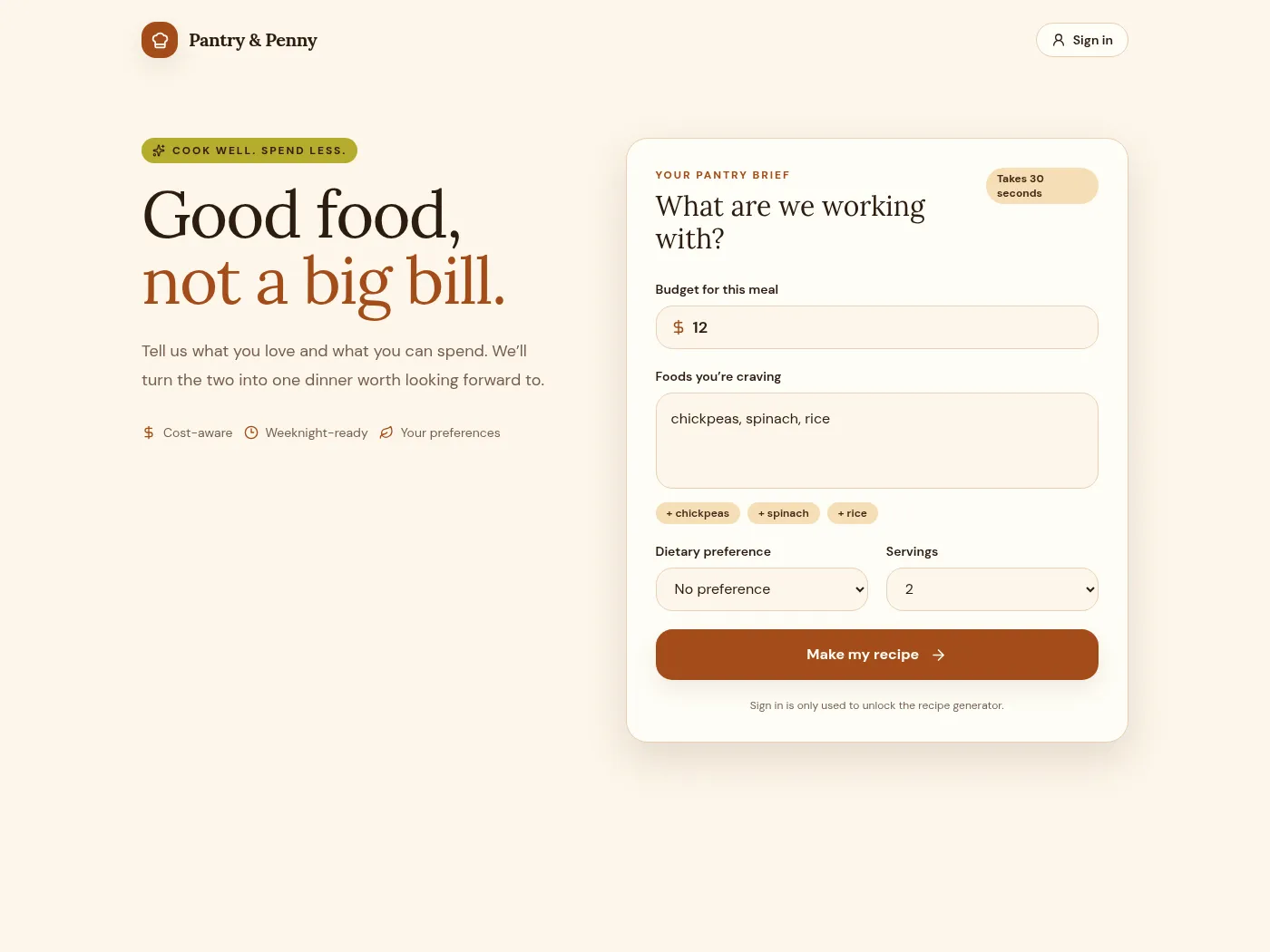 Smart Recipe Planner