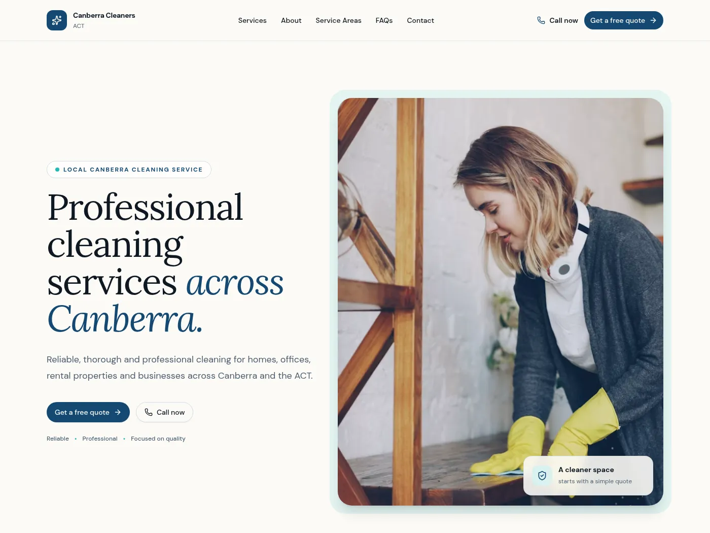 Canberra Cleaners ACT Website