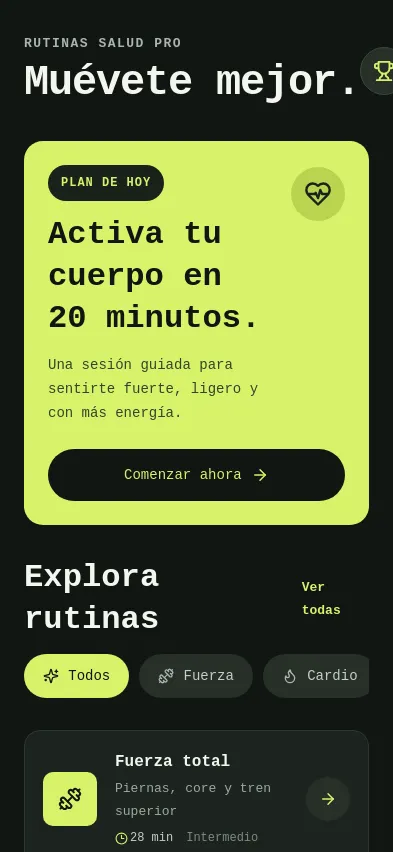 Rutinas Salud Pro