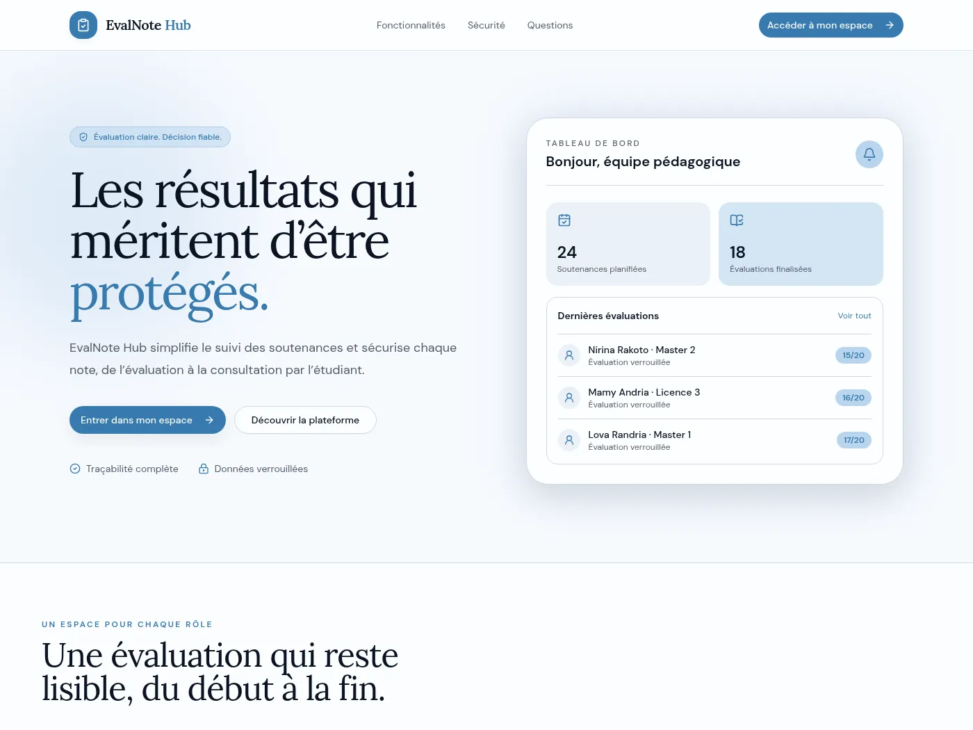 EvalNote Hub