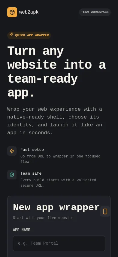 Web2APK Launcher
