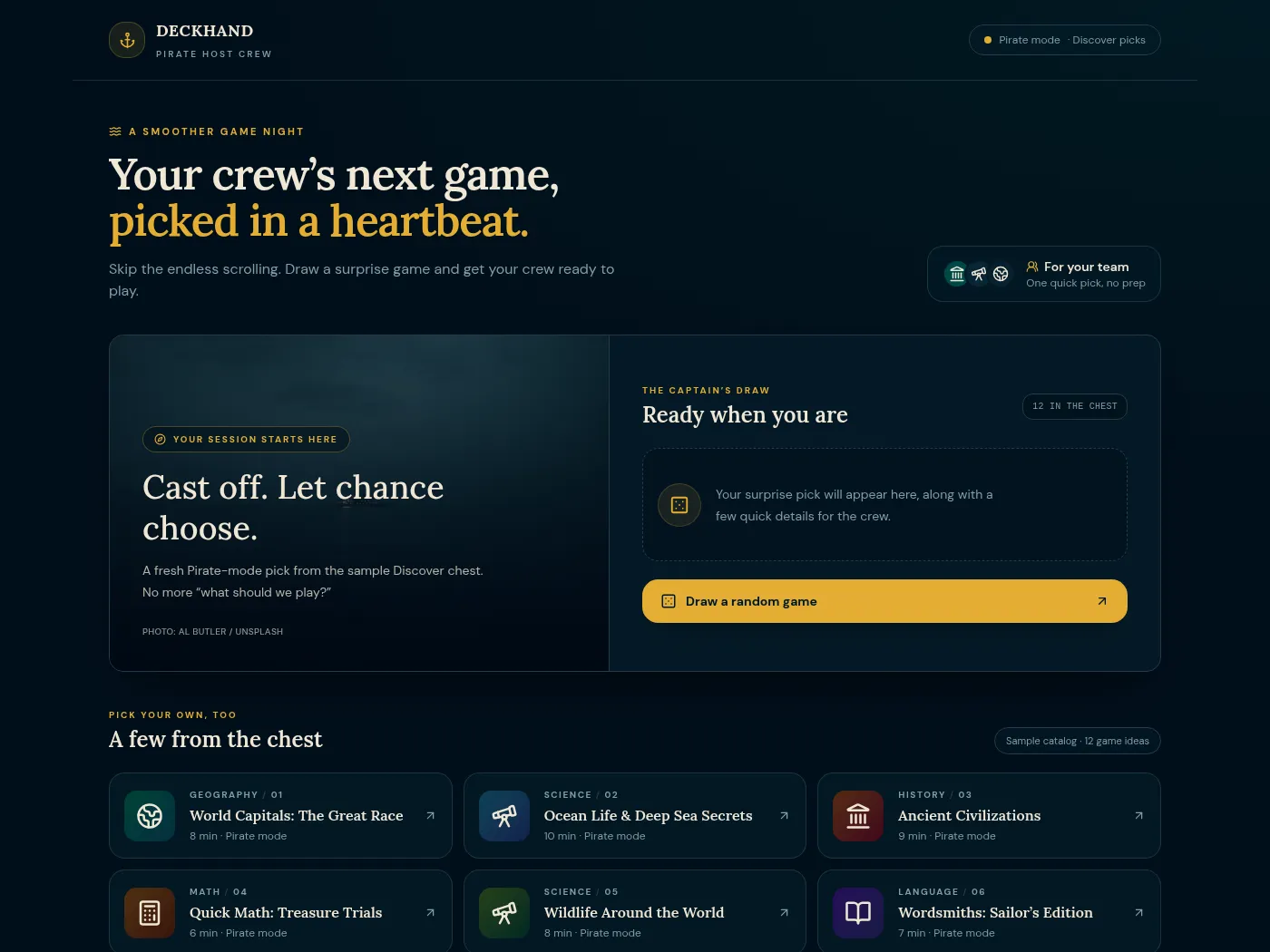 Pirate Game Host Bot