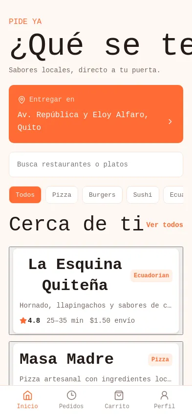 Pide Ya Food Delivery