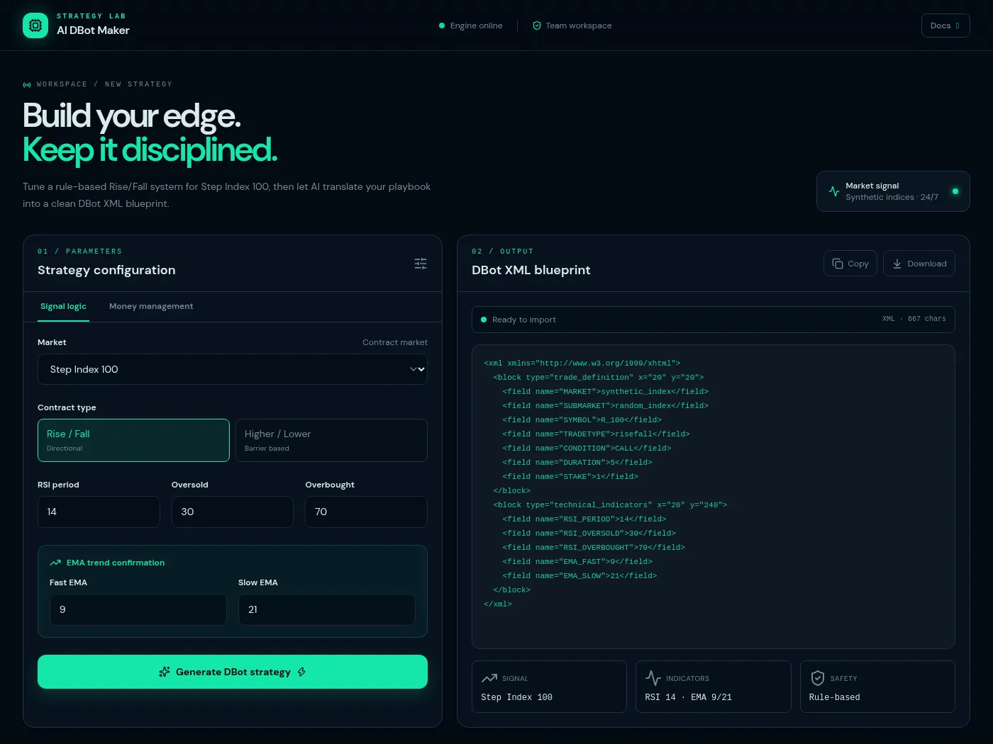 AI DBot Strategy Maker